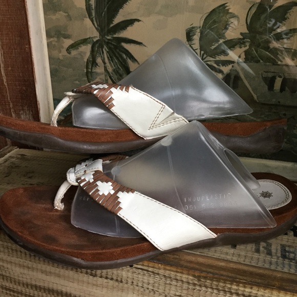 Ruff Hewn | Shoes | Ruff Hewn White Tan Sandals Womens 85 Navajo | Poshmark
